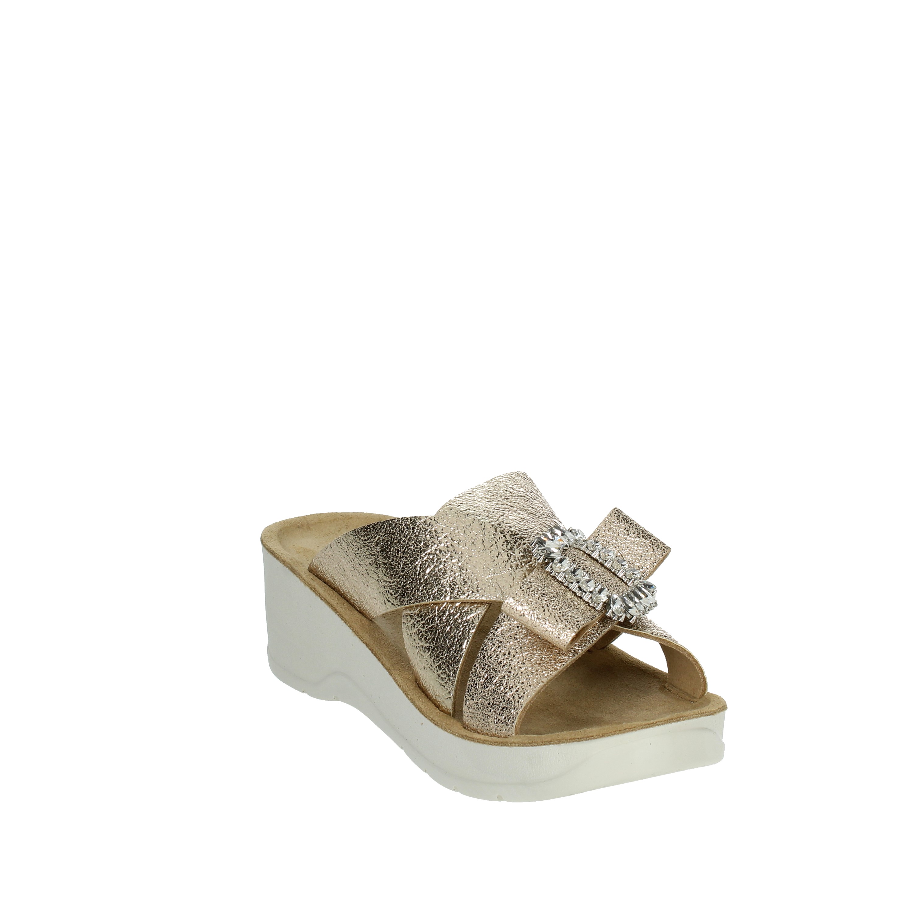 CIABATTE BASSE AURORA PLATINO Oro - Shoes Point