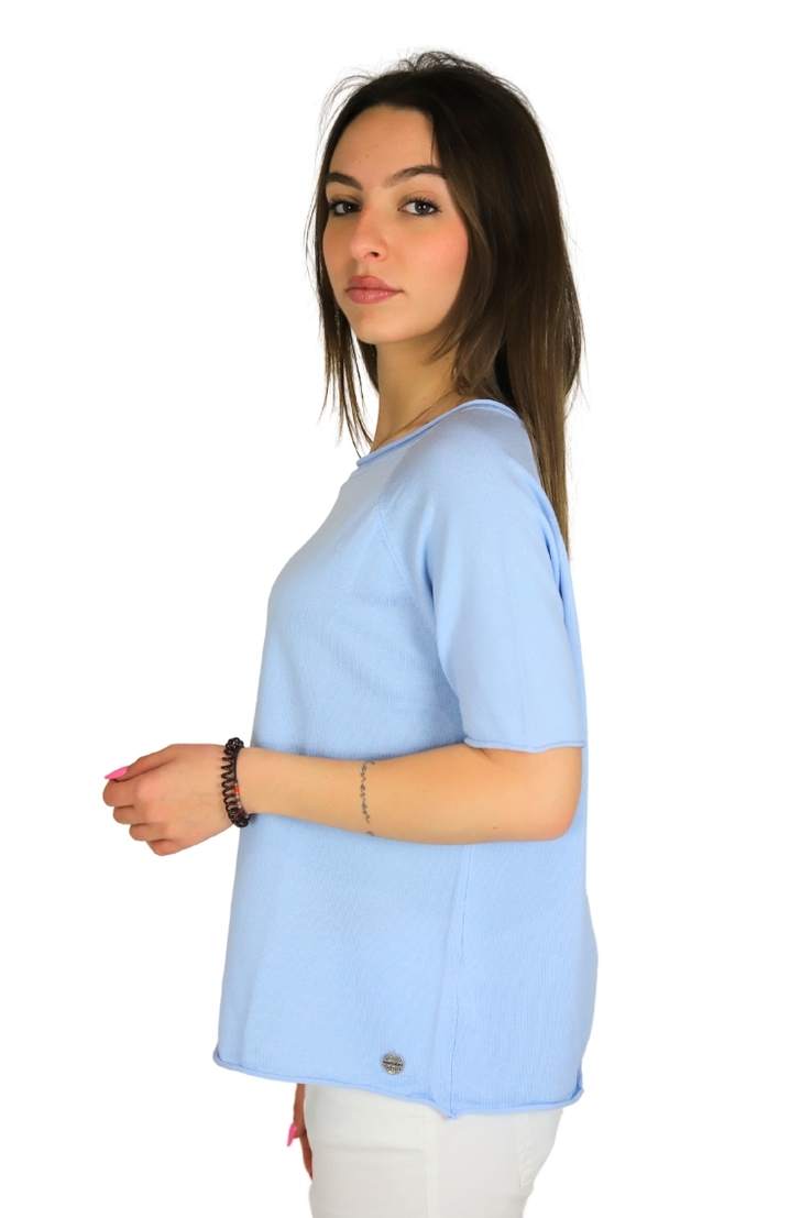 MAGLIA DKE8002 CELESTE Blu - Shoes Point